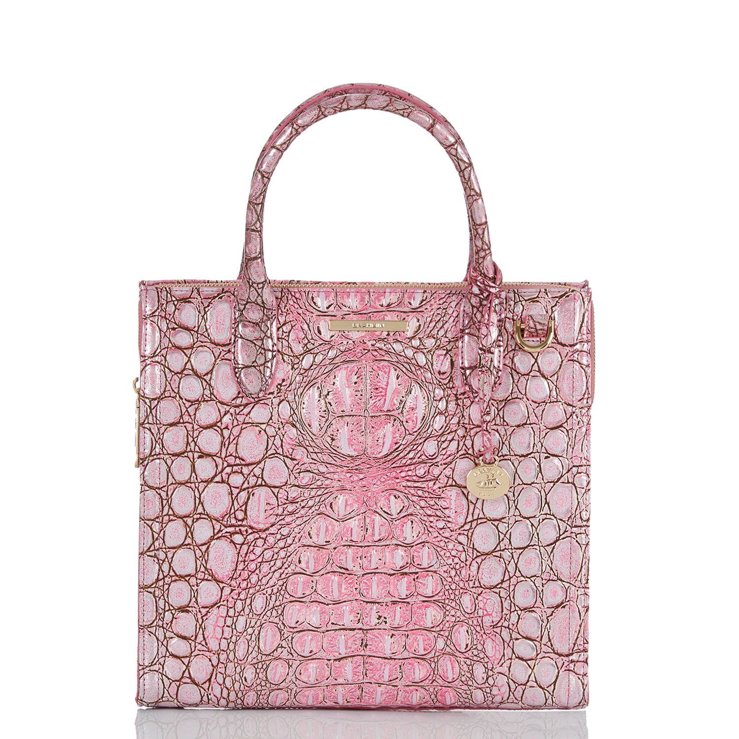 Brahmin Caroline Begonia Pink Minx Satchel - Walmart.com