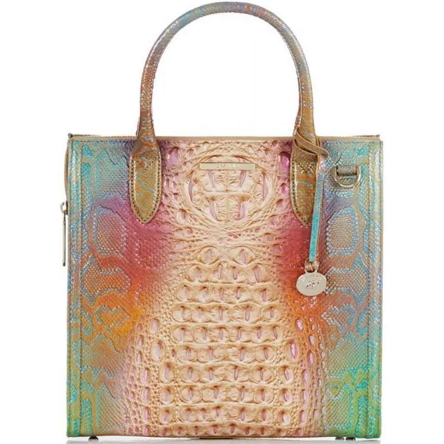 Brahmin Caroline Multi Abalone Pink/Green/Blue/Orange Satchel - Walmart.com
