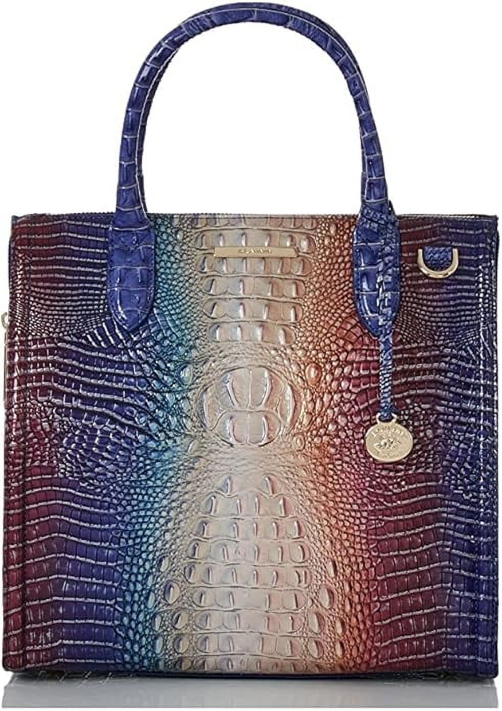 Brahmin Caroline Summerlight Ombre Mini Blue/Beige/Burgundy Satchel ...