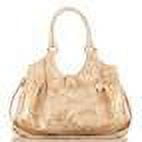 Brahmin Elisa White Tortoise Bronze/Gold Metallic/Light Brown Satchel ...