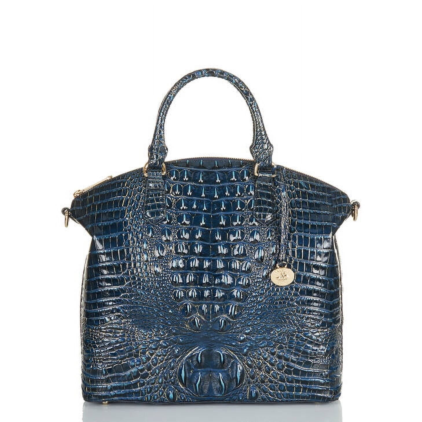 Brahmin Large Duxbury Midnight/Dark Blue/Metallic Melbourne Satchel ...