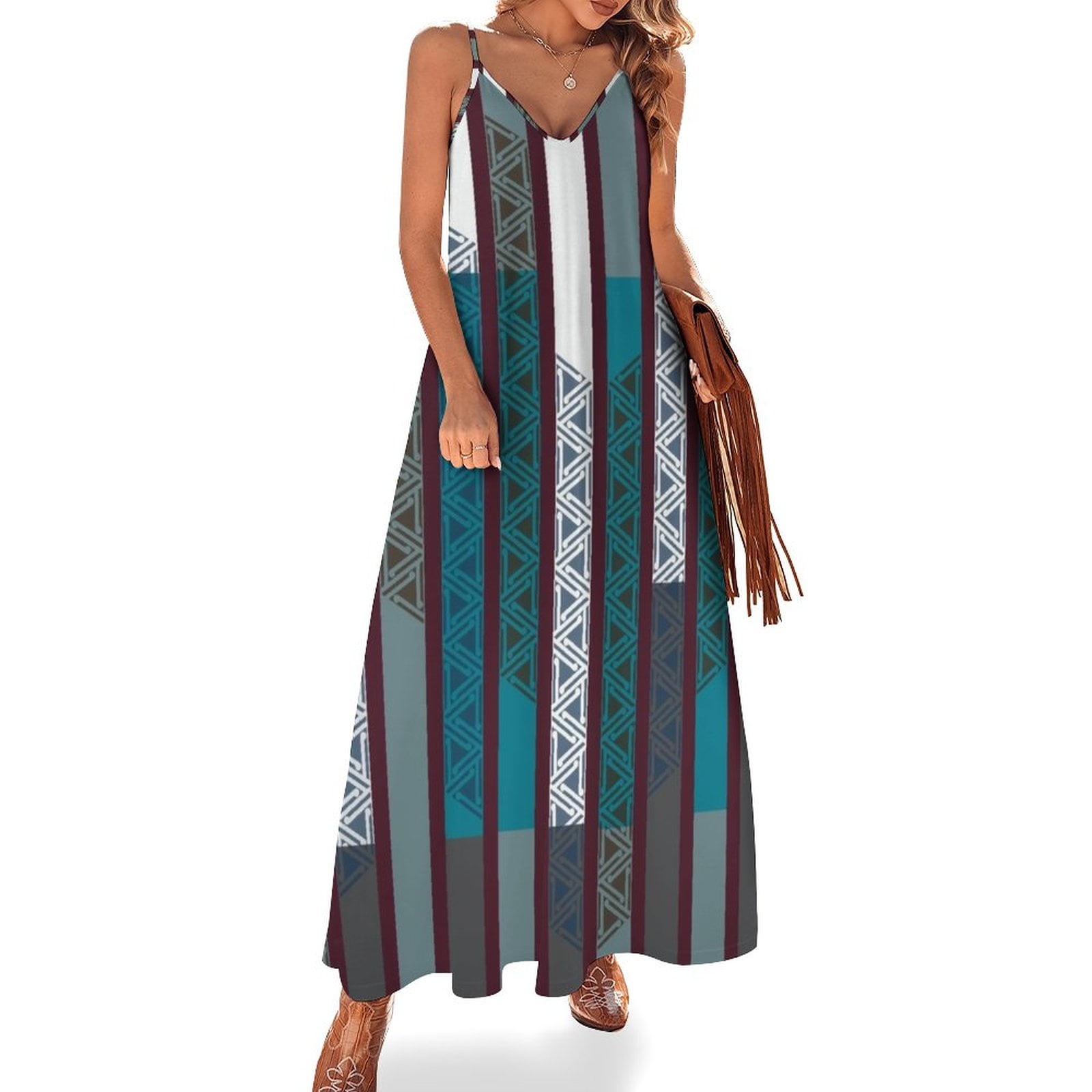 Braid (Awa) Sleeveless Dress womens clothing Dress vintage wedding guest dress dress party night ...