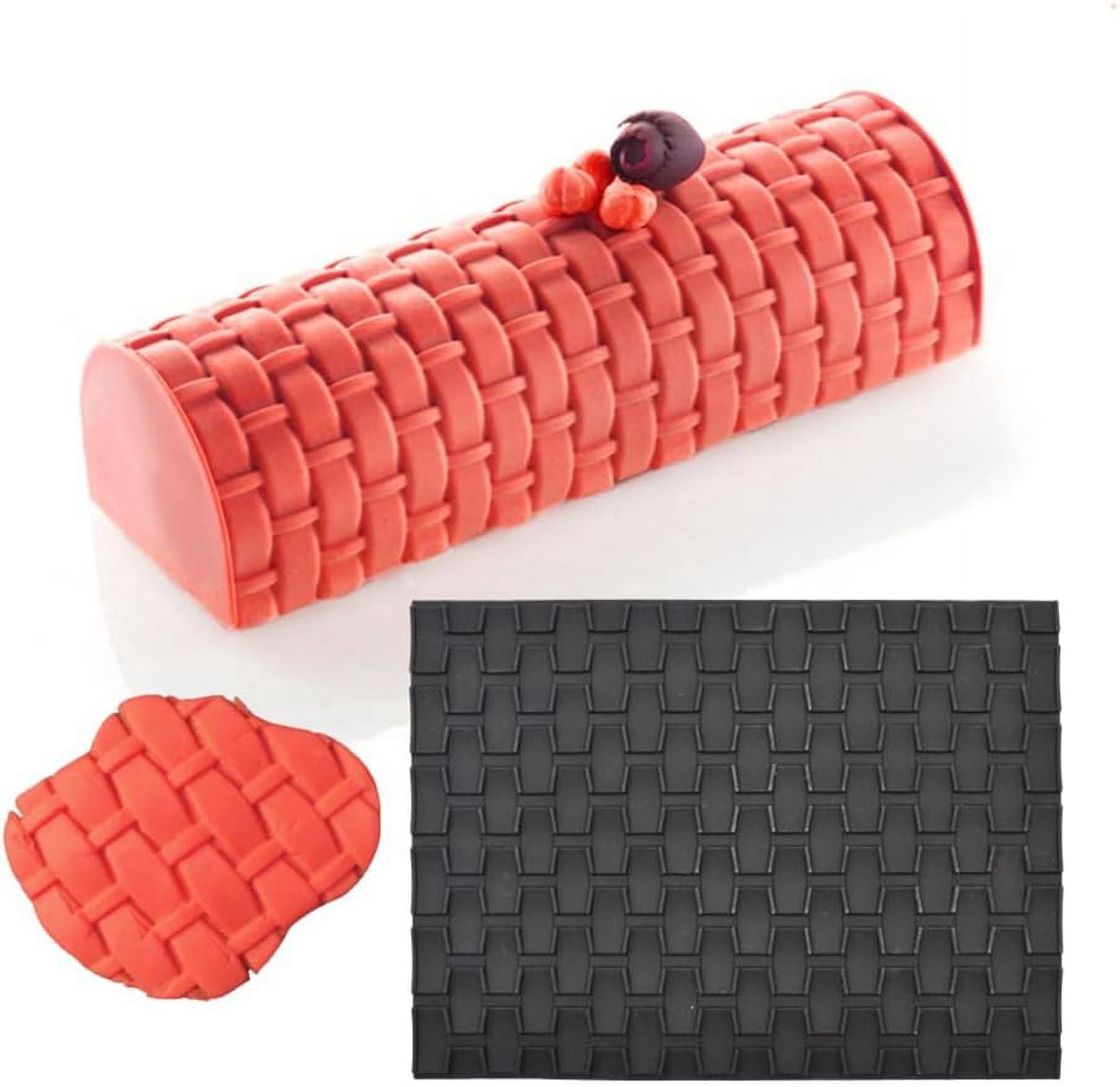 Braid Design Fondant Impression Mat Silicone Bark Texture Lace Mold for ...