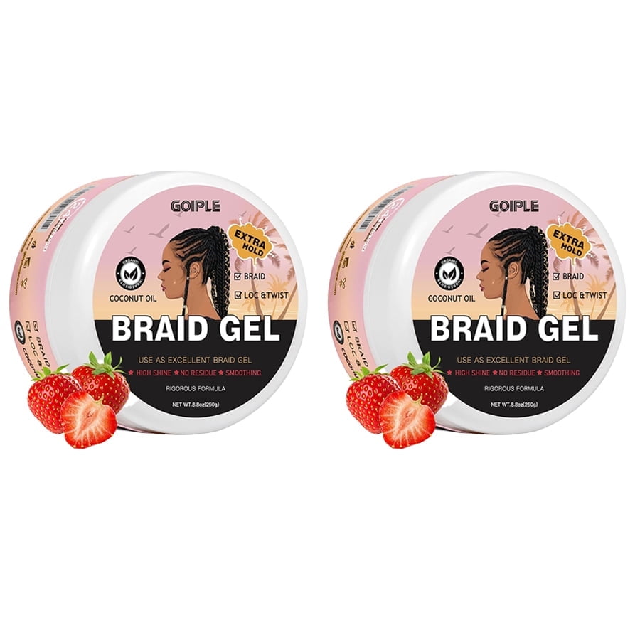 Braid Gel Good for Twist, Locs, Braids, Edge No Flake Extra Hold High ...