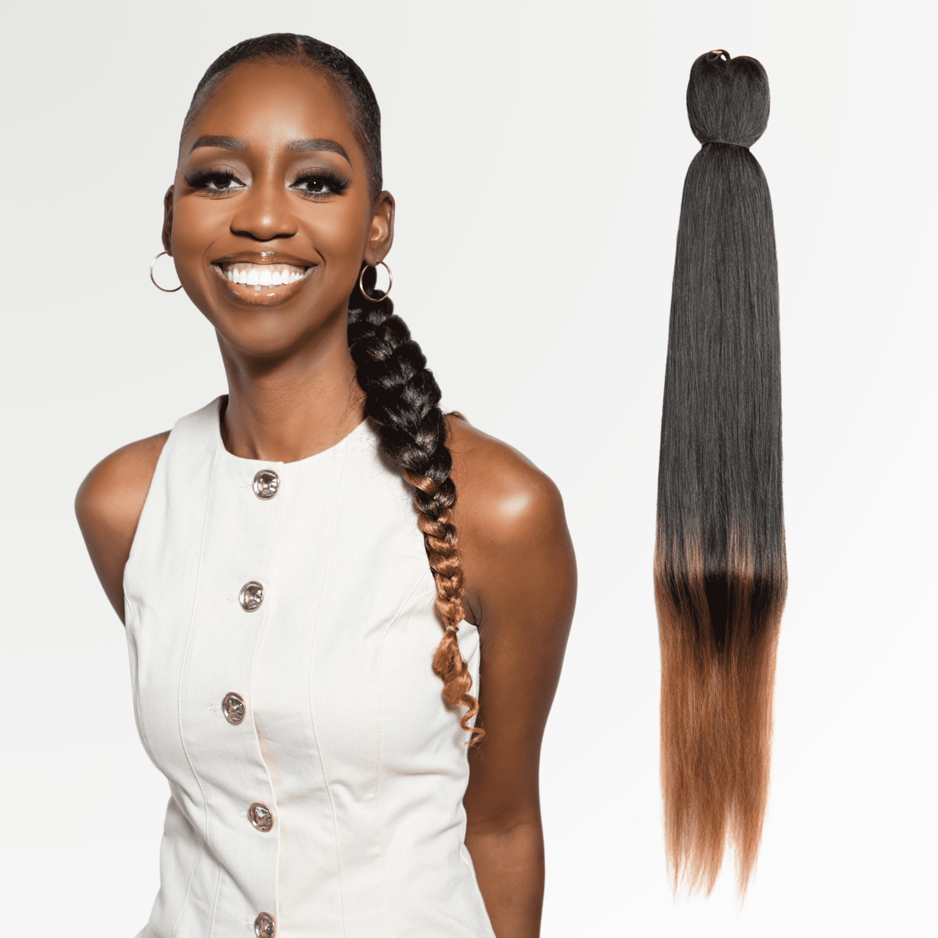 Braid Miracle Pre-Stretched Braiding Hair 52” Anti-Itch – Yaki Texture, Color 1B/27 (8 Pack ...