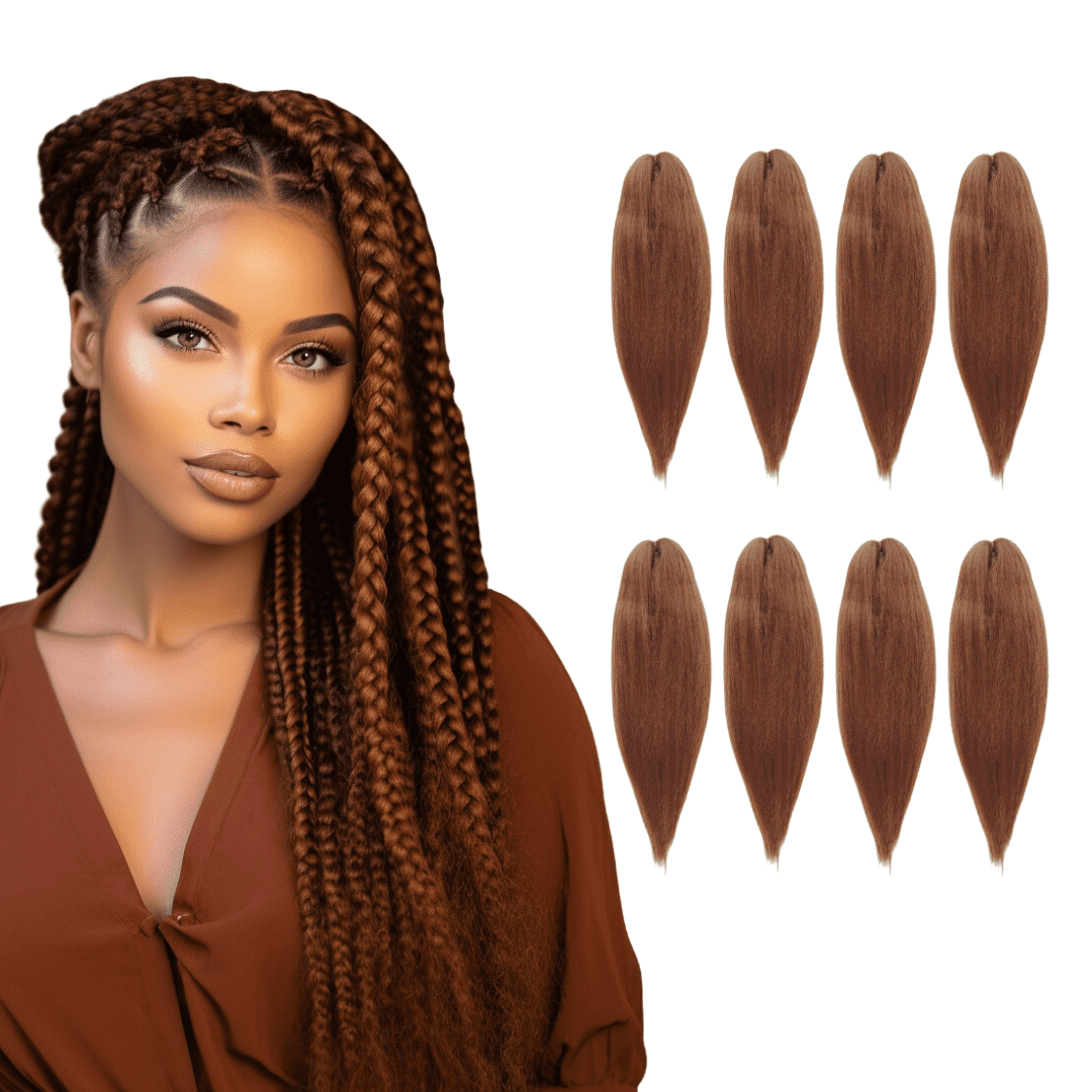 Braid Miracle Pre-stretched Braiding Hair for Women - 52 inch, 8-pack ...