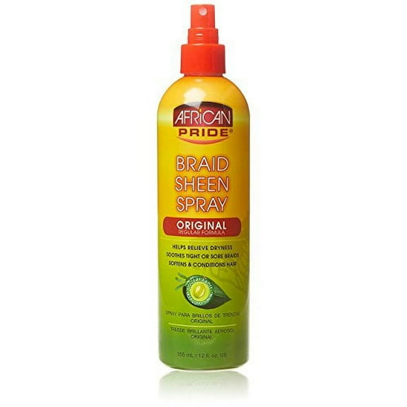 African Pride Olive Miracle Braid Sheen Spray, 12 Oz., Pack of 2 ...