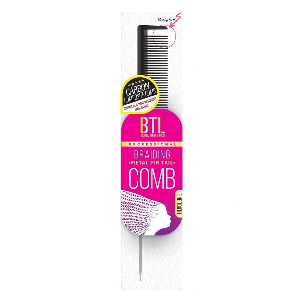 Braid Twist and Loc Braiding Metal Pin Tail Comb, Black, 1 Ea - Walmart.com