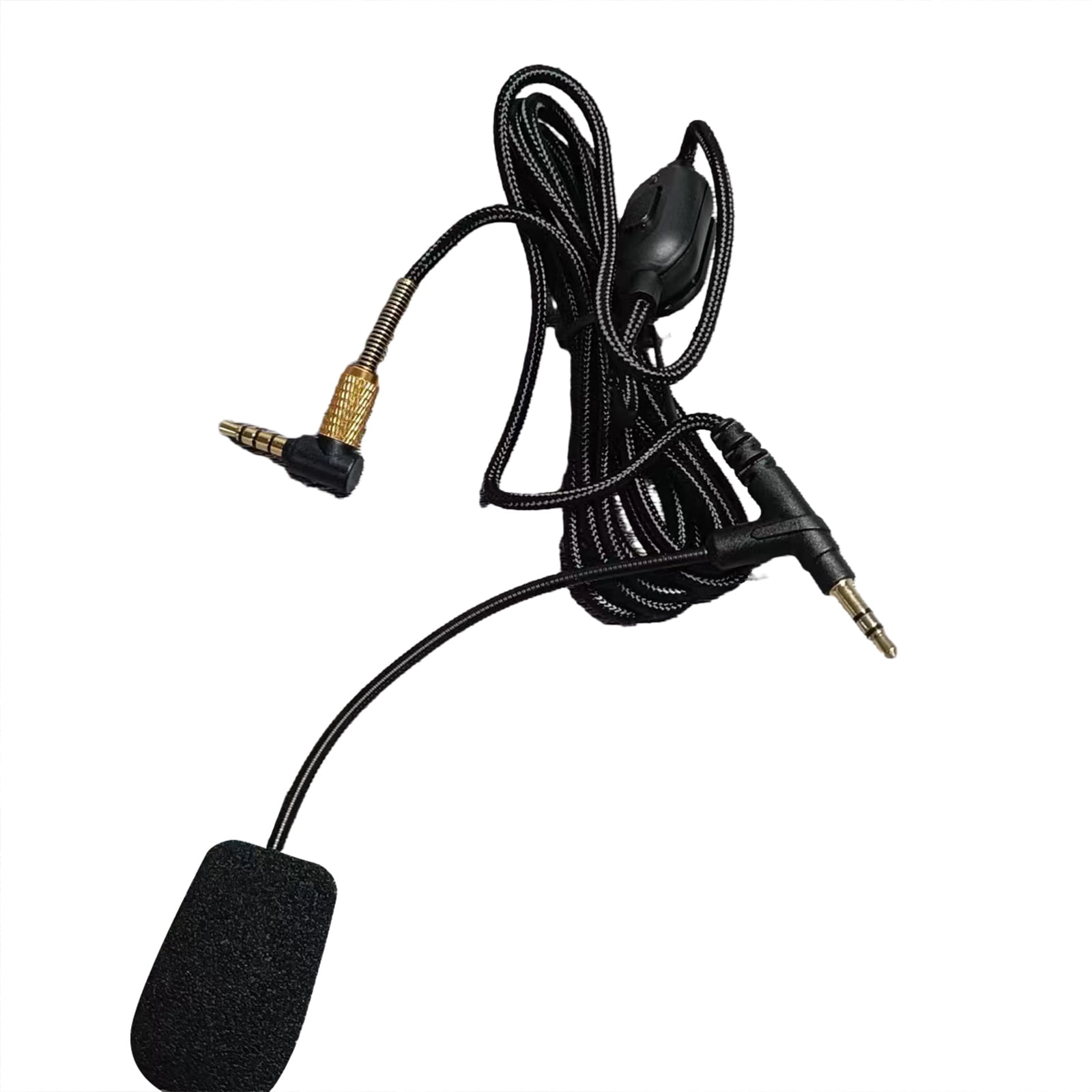 Braided 3.5mm to 3.5mm Headset Cable with Volumes Control and Mic and ...