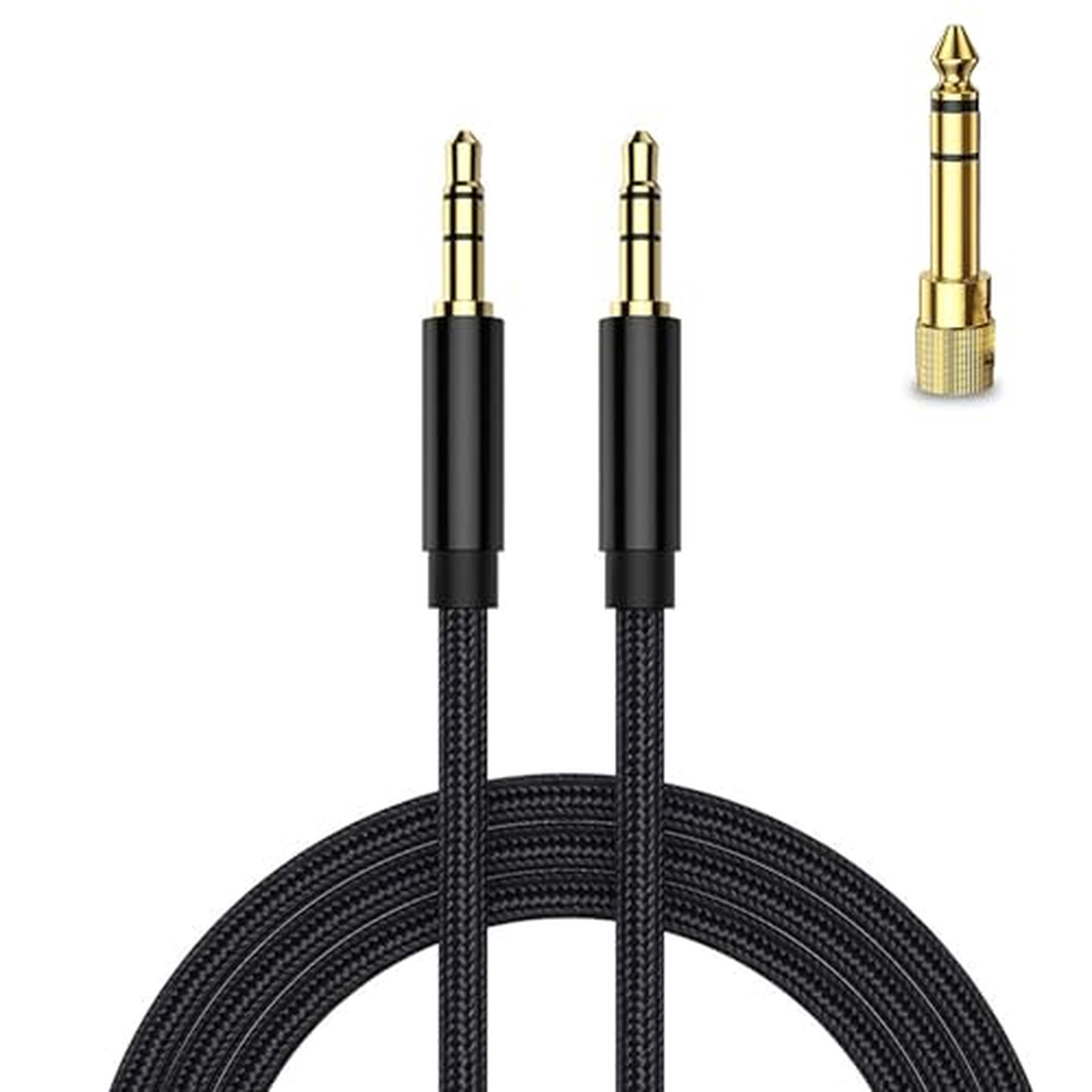 Braided 3.5mm to 6.35mm Audio Cable for Versatile Sound Connections ...