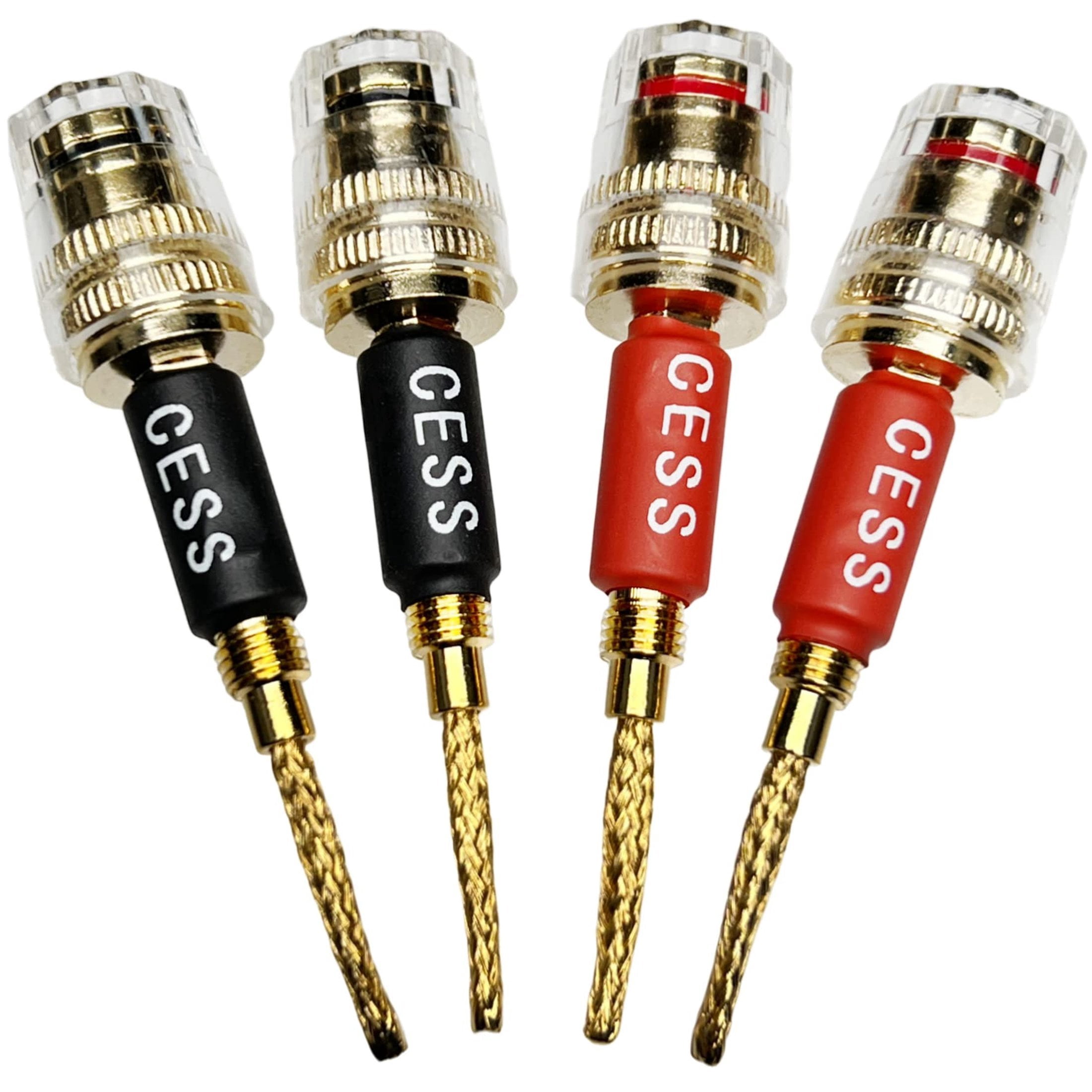 Braided Banana Plug Connector Set for Speaker Wire, 4 Pack - Walmart.com
