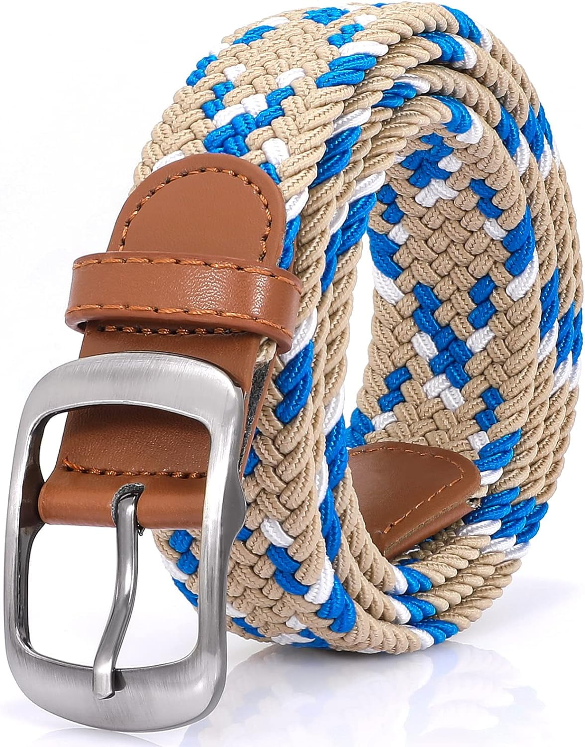 Braided Belt Stretch Belt for Men and Women Multicolored Woven Golf ...