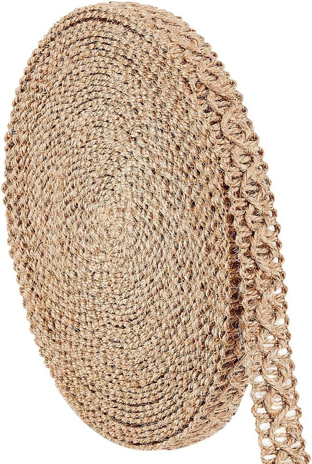 Braided Burlap Ribbon 10m Gimp Braid Trim Lace Ribbon Rustic Hessian ...