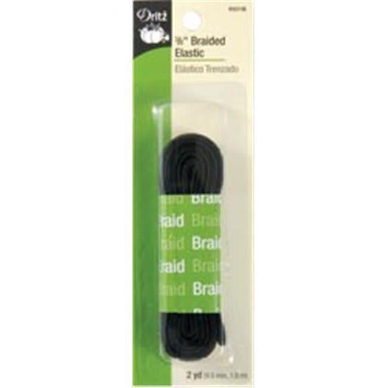 Braided Elastic 3/8""X2yd-Black - Walmart.com