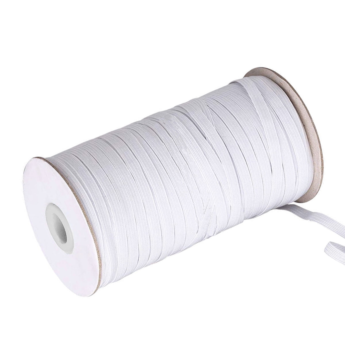 Braided Elastic Band 160 Yards 1/4 Inch Width White Elastic String Cord ...