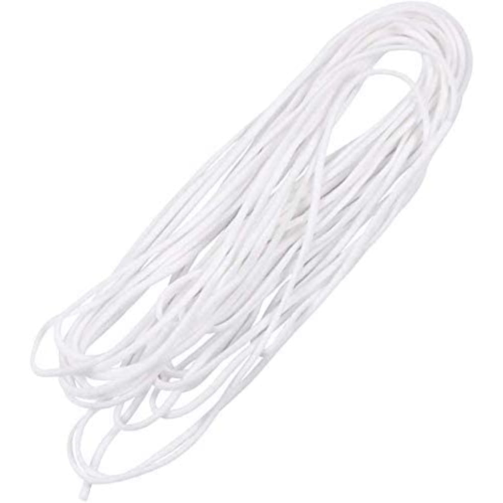 Braided Elastic Cord, Heavy Duty White Elastic Cord, High Elasticity ...