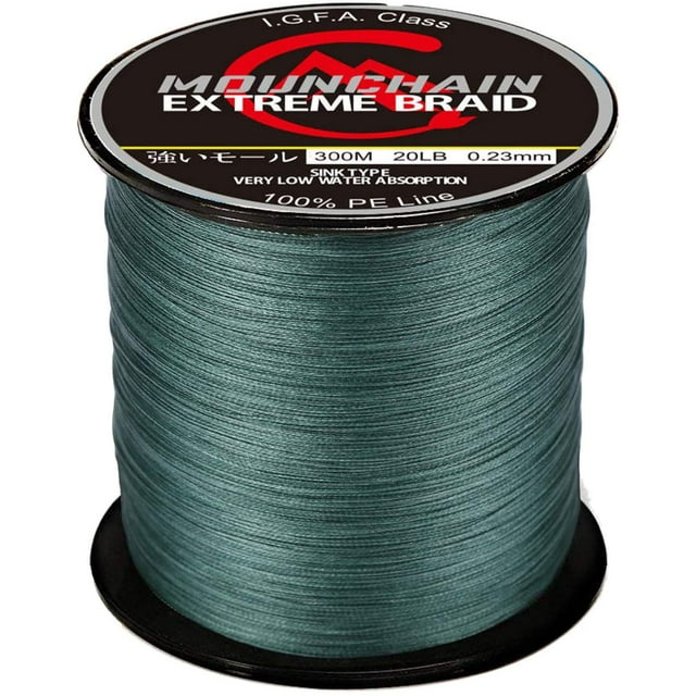 Braided Fishing Line 300M, 8 Strands Abrasion Resistant Braided Lines ...