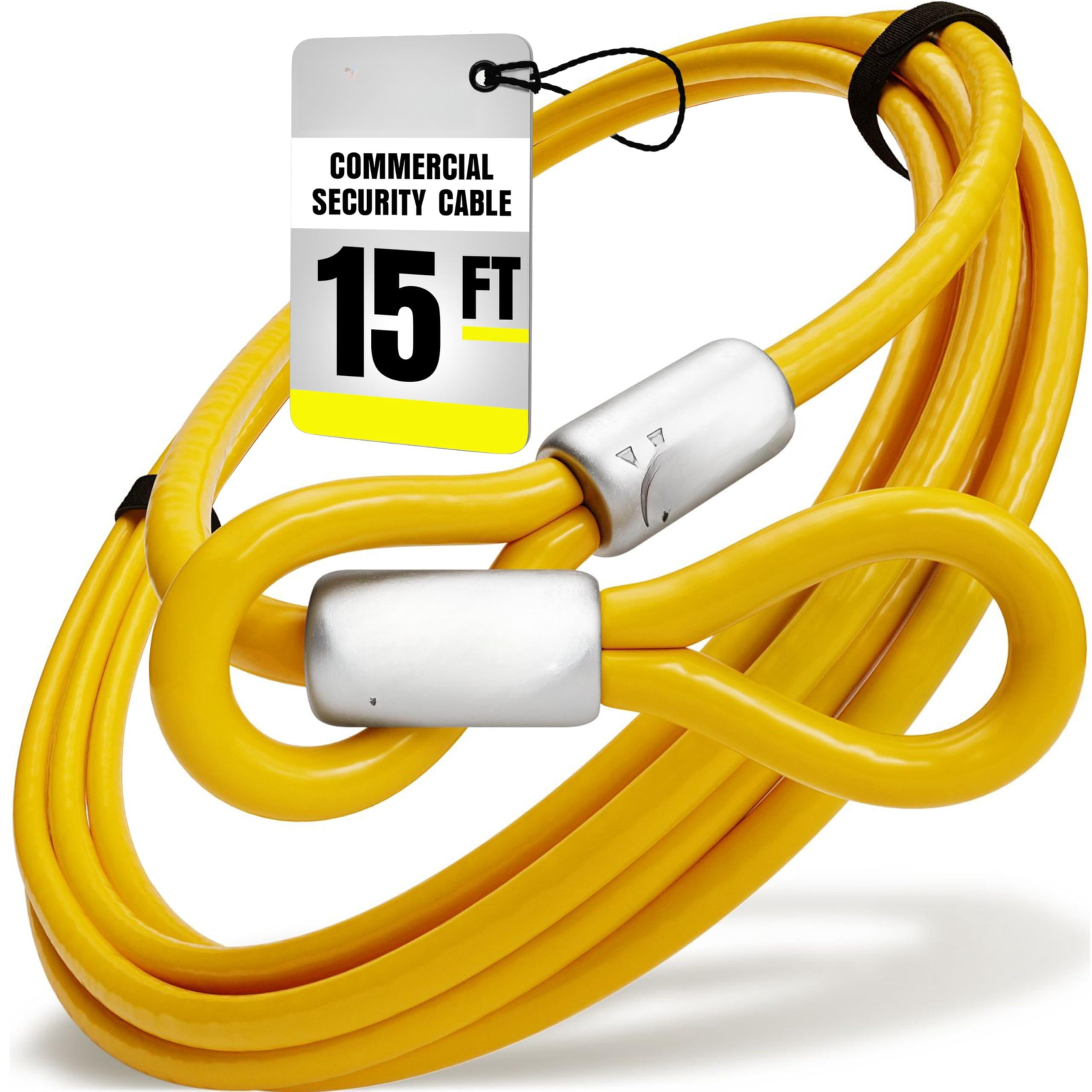 Braided Galvanized Steel Security Cable 15 Feet - 1/2 Inch Thick for ...