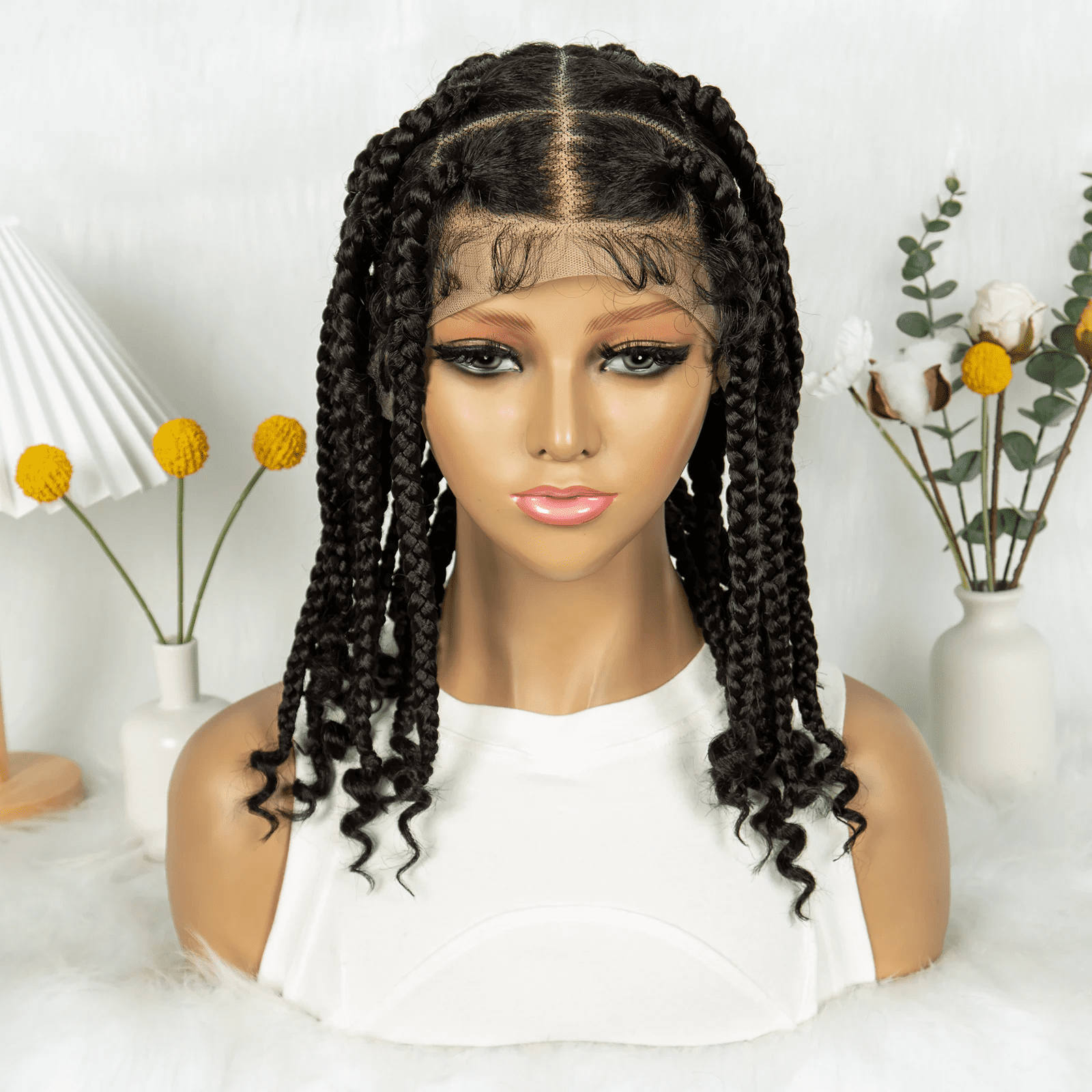 Braided HD Full Lace Wigs - #1B, 14inches - Walmart.com