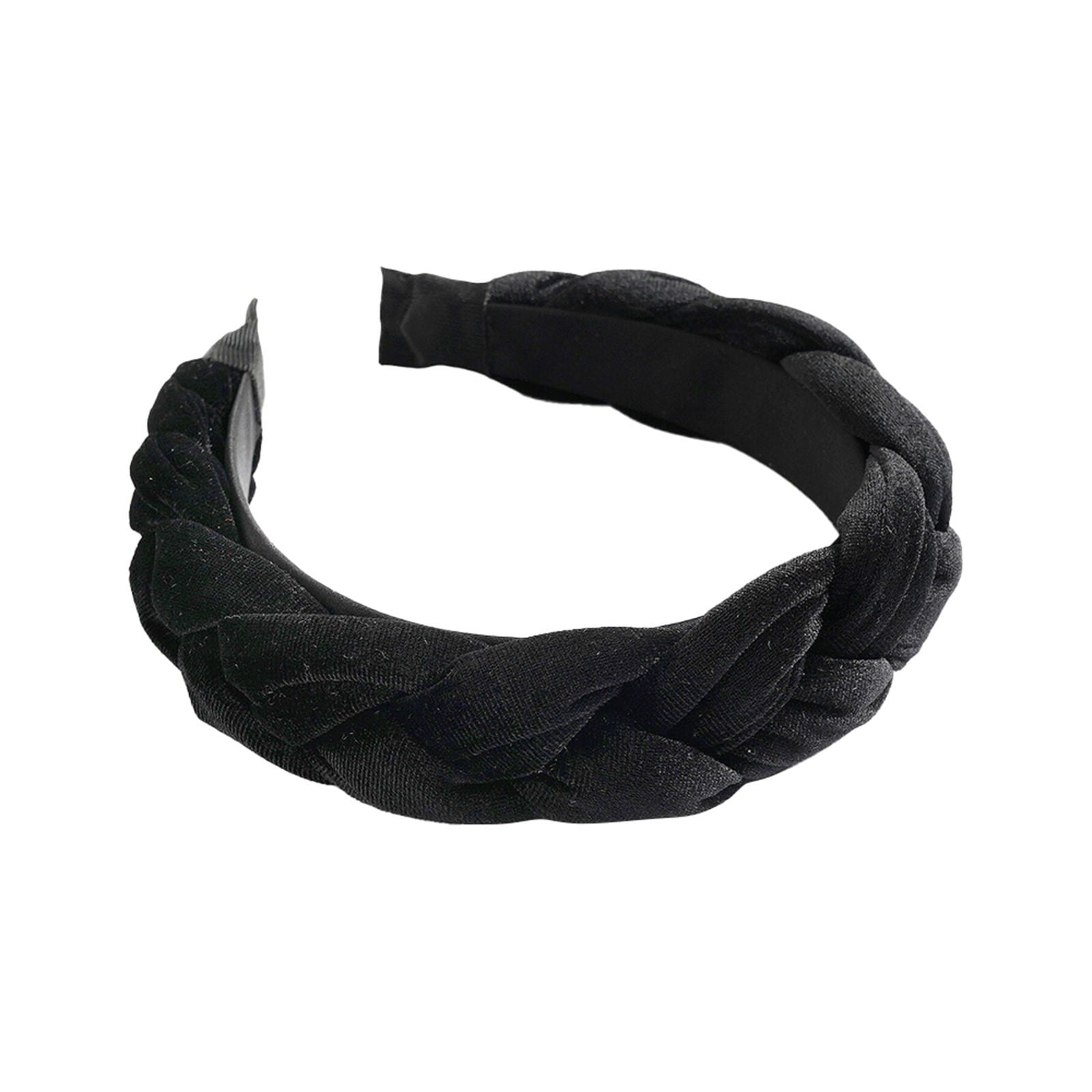 Braided Hair Band Velvet Braided Headband Women's Wide Vintage Padded ...