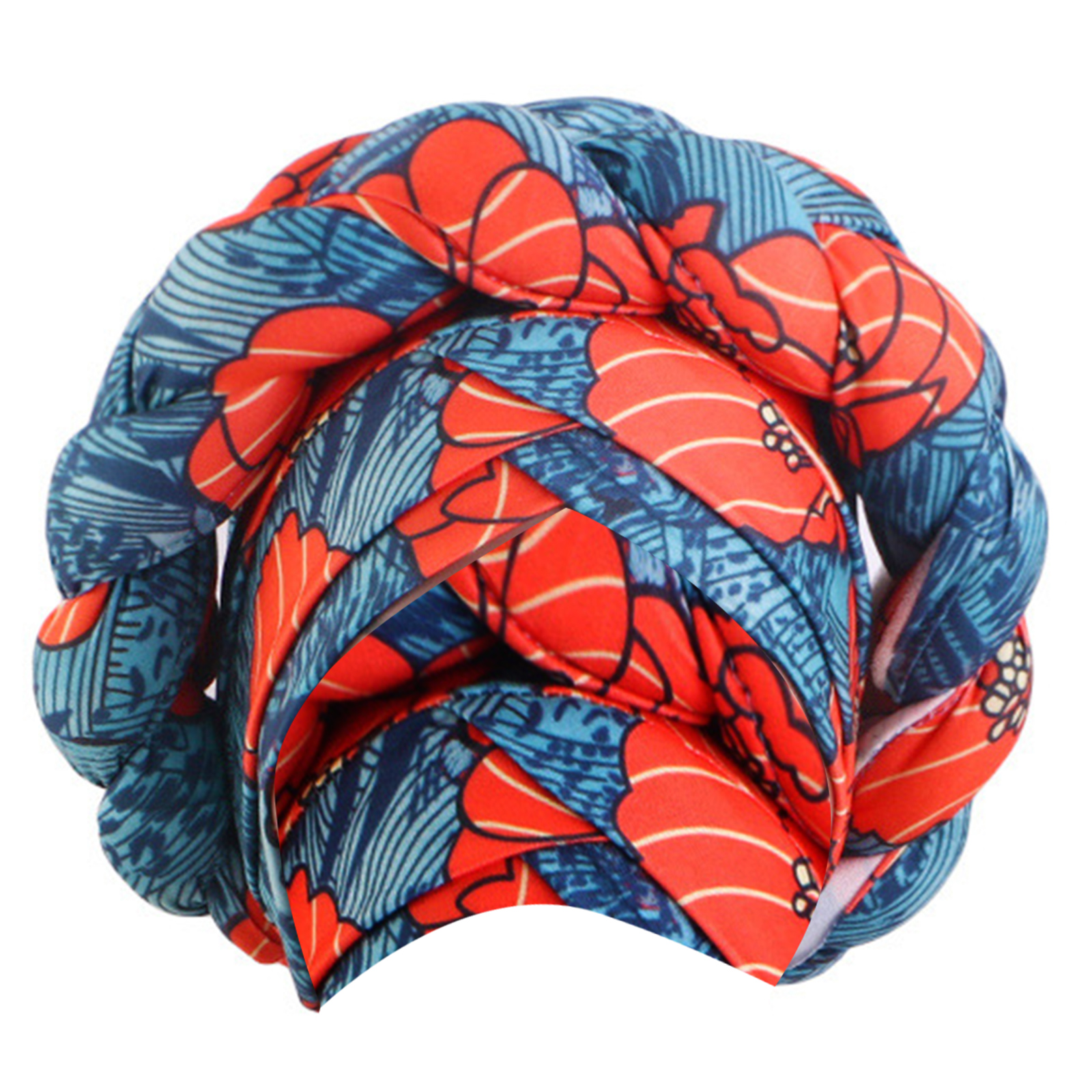Braided Headwrap African Ethnic Hijab Turban Hat Oversized Turban Caps ...