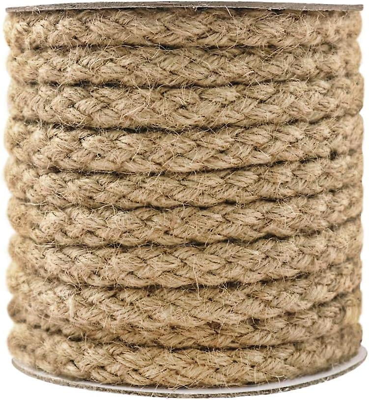 Braided Jute Rope, 25 Feet 11mm Thick Twine Rope for Crafting, Cat ...