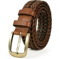 Braided Leather Belt for Men Casual Jeans Golf, Men's Leather Woven ...