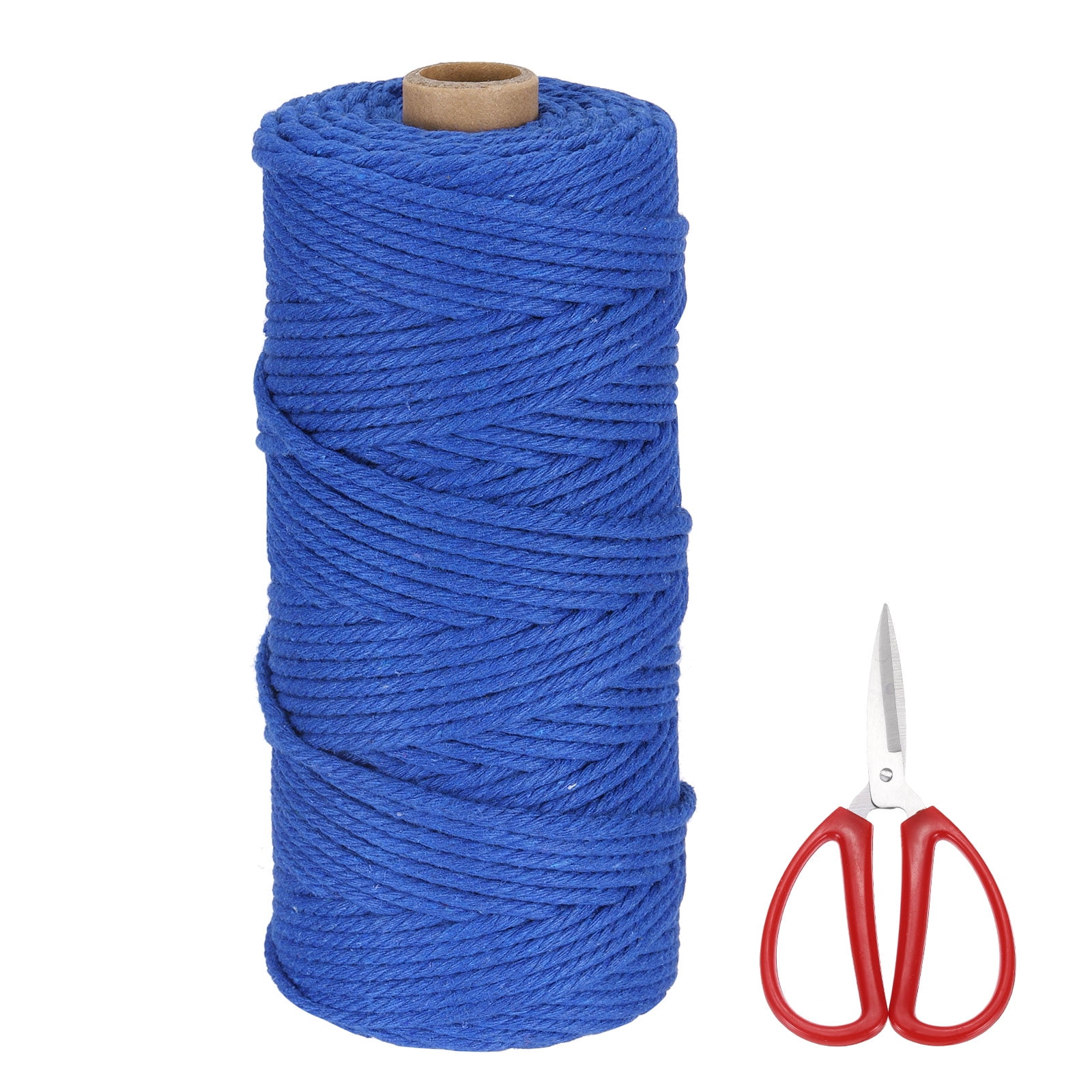 Braided Macrame Cord, 3mm x 109 Yards Natural Cotton Rope Macrame Yarn ...