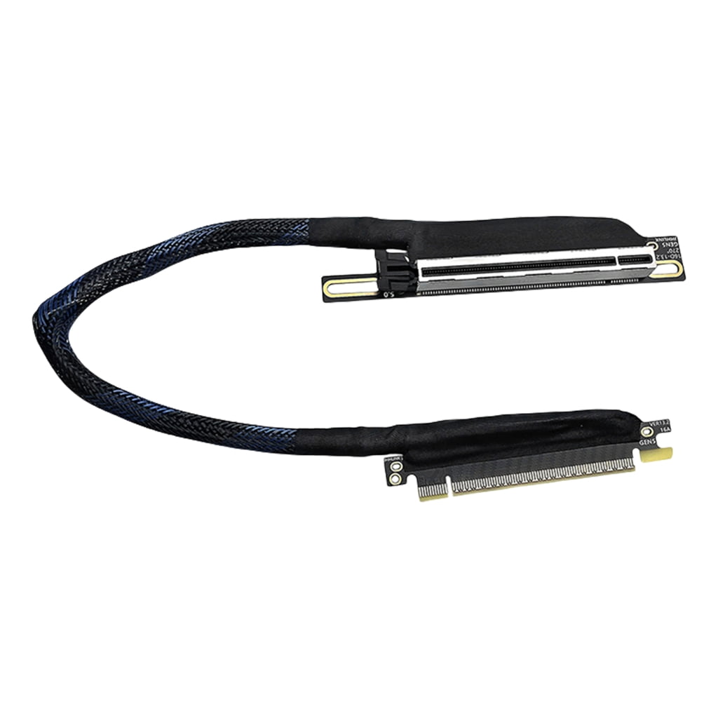 Braided PCIe 5.0 X16 Graphics Card Extender 270 Degree Bend Extension ...