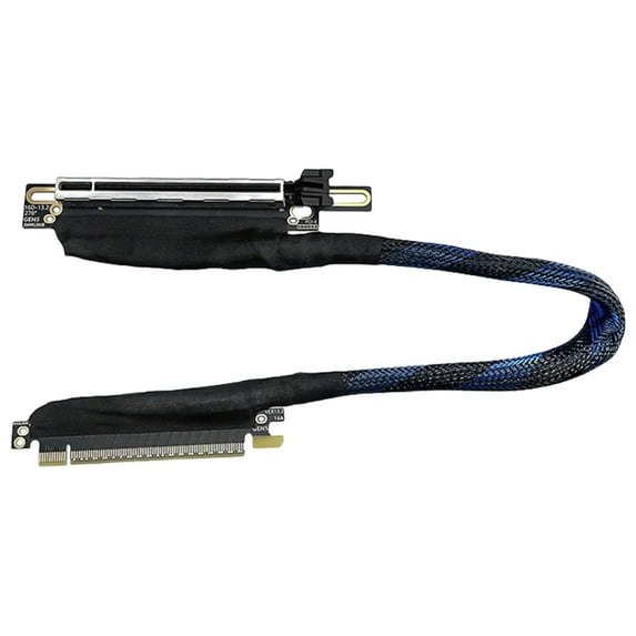 Braided PCIe 5.0 X16 Right Oriented Graphics Card Extender 270 Degree ...