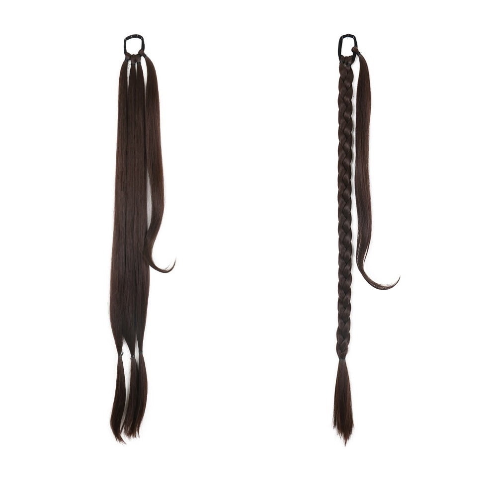 Braided Ponytail Extension Synthetic Hairpiece 34'' Long DIY Braid Wrap ...