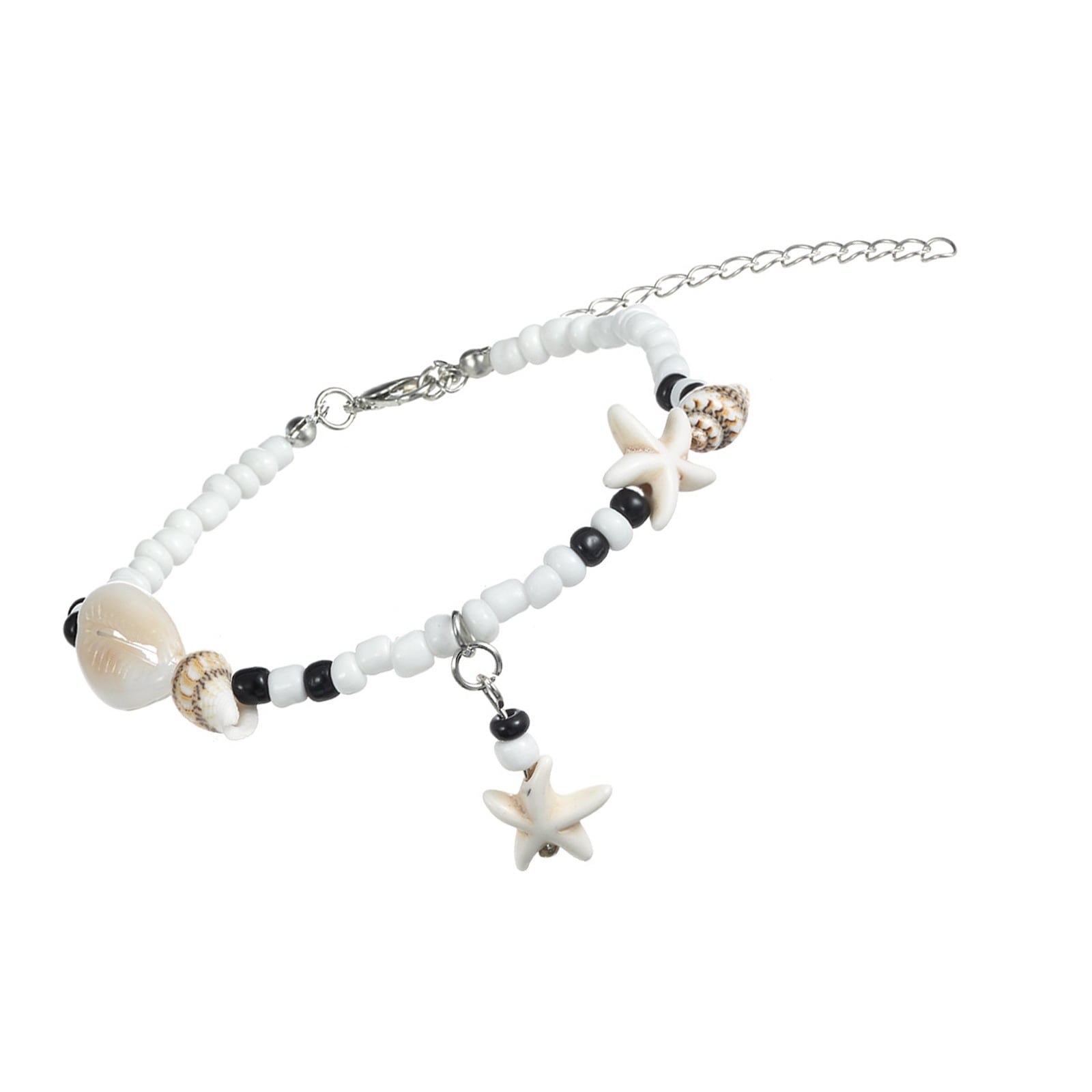 Braided Rope Anklet With Colorful Shell Charm Lightweight Resin Beach ...