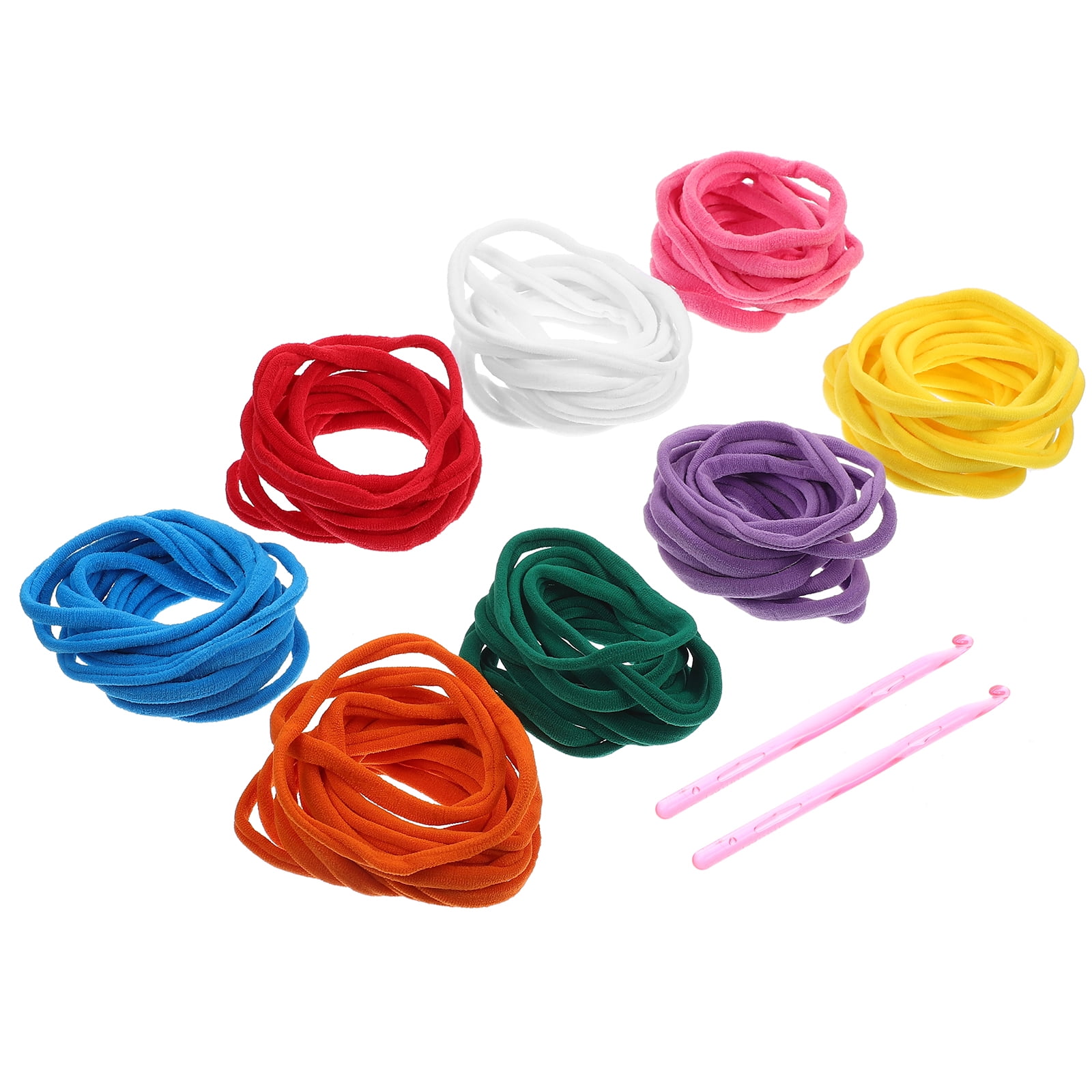 Braided Rope Toys DIY Elastic Hand-knitted Loom Loop Crochet Hook Bands ...