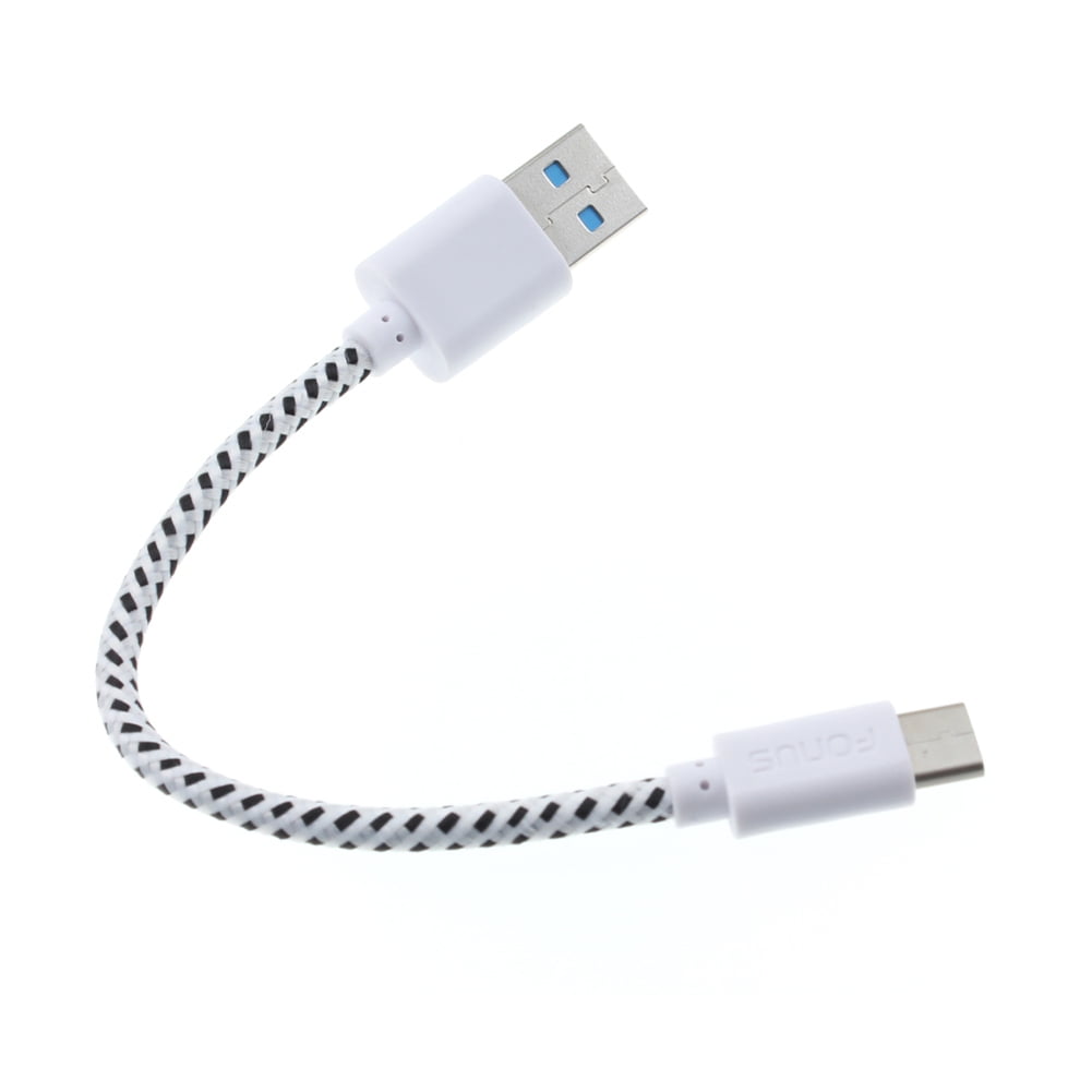Braided Short Type-C Cable Rapid Charge USB Power Wire Sync V4N for ...