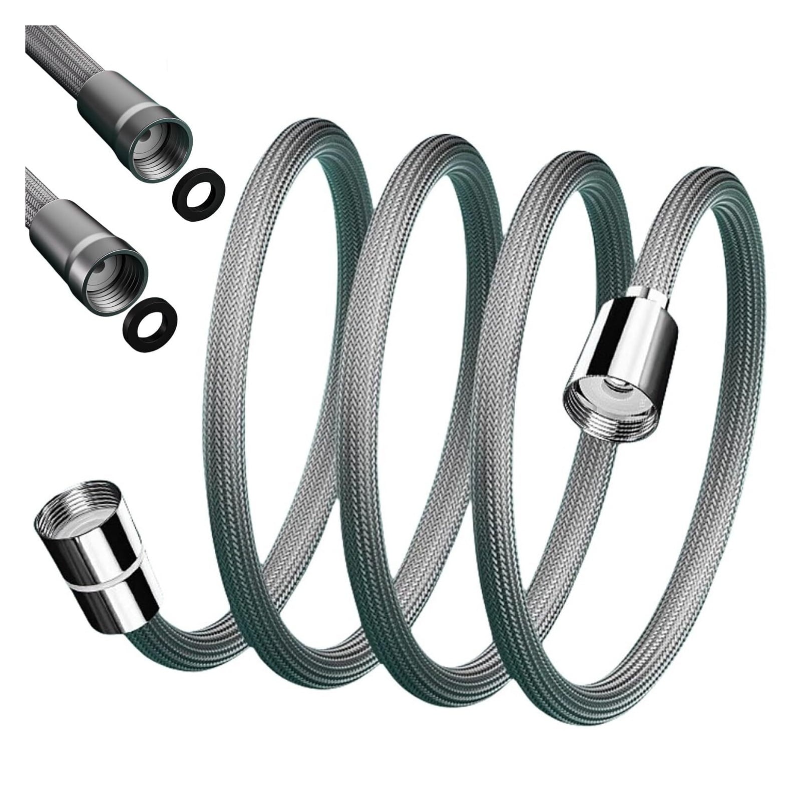 Braided Shower Hose Anti-Leak Extra Long Handheld Showers Head ...