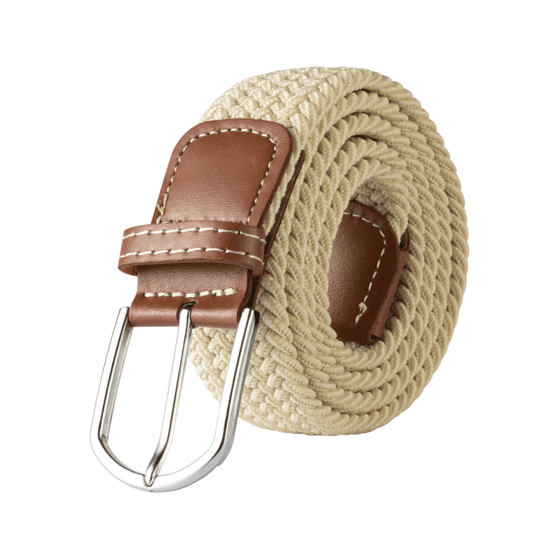 Braided Stretch Elastic Belts | Pin Oval Solid Black Belt Buckle | PU ...