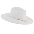 Braided Suede Strap Flat Wide Brim Felt Hat, Vintage Casual Dress ...