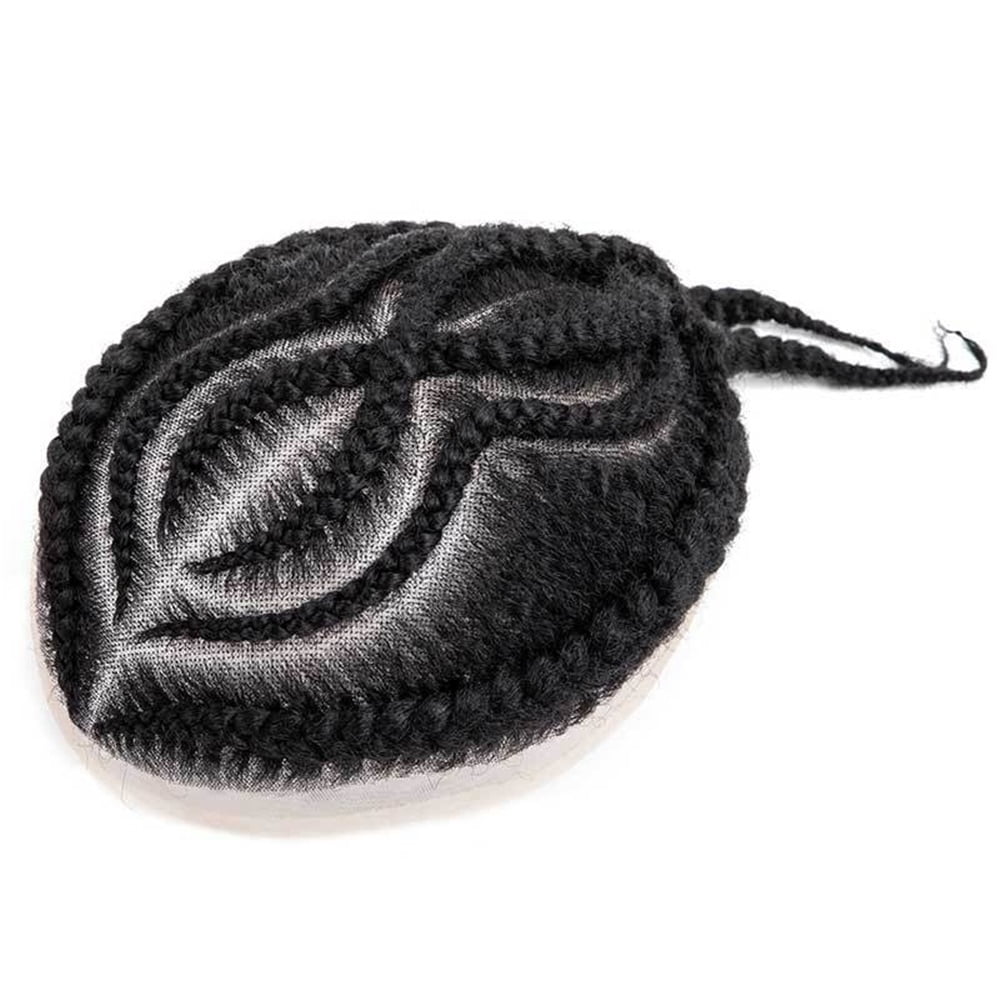 Braided Toupee for Men Full Lace Base Braids Human Hair Male Hair ...