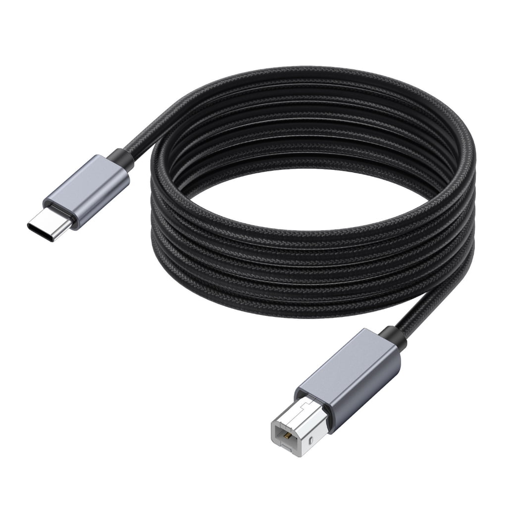 Braided USB C To B Cable For Printers Auditory Devices Cord Not Need ...