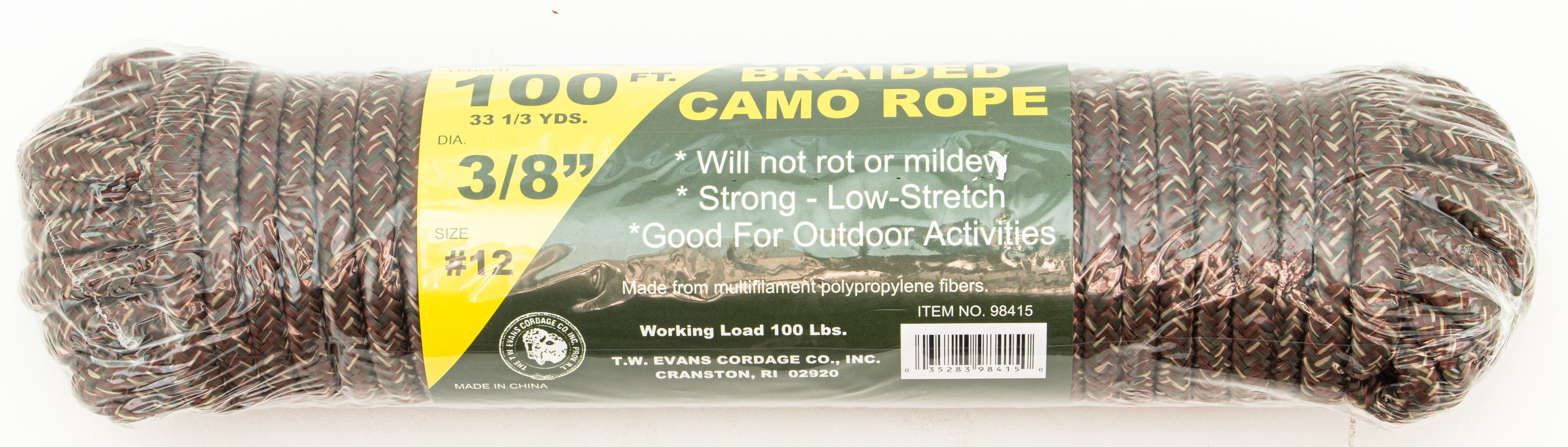 Braided Utility Rope 3/8" x 100' Camo Color - Walmart.com