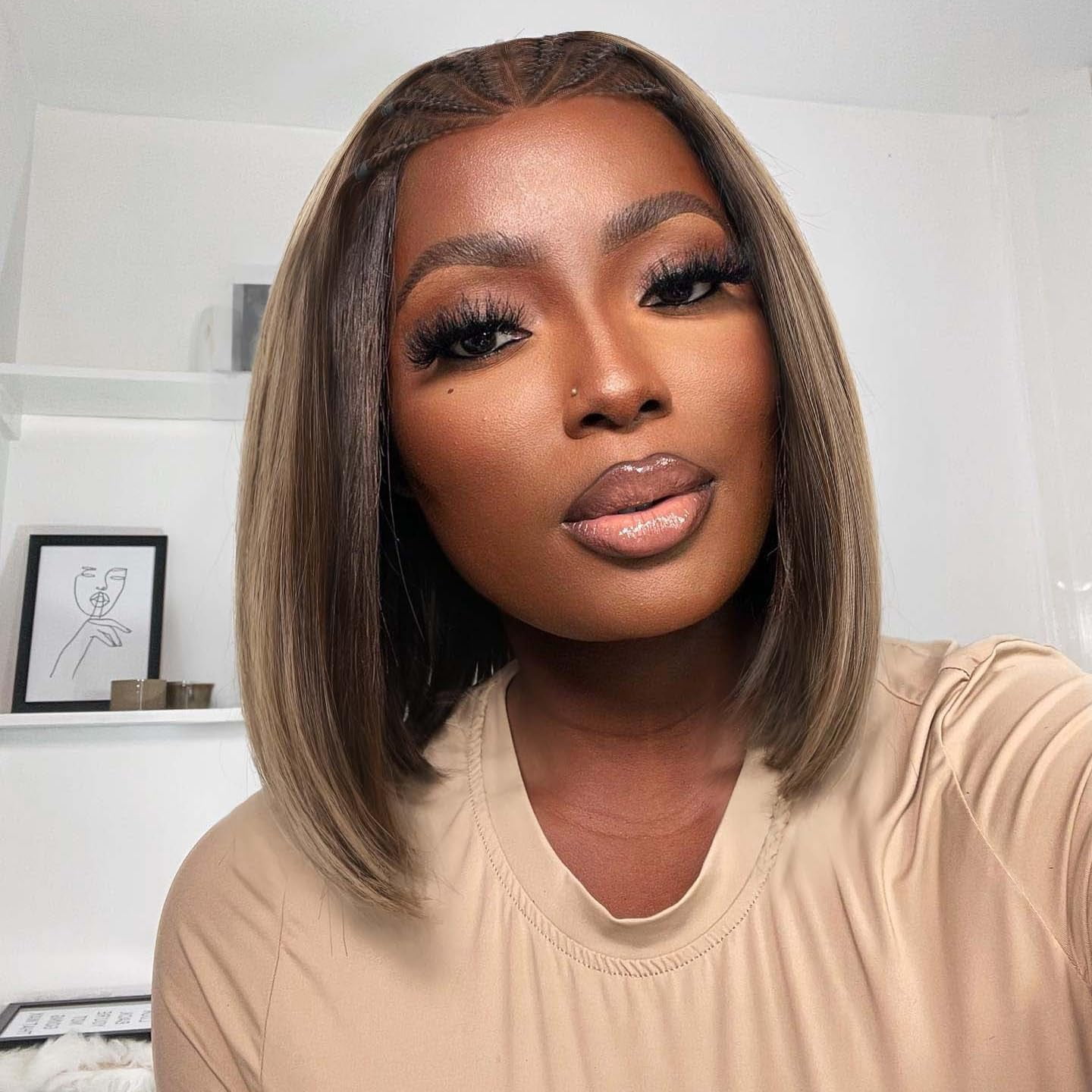 Braided Wigs for Black Women Short Bob Wig 13x4 Lace Front Braided Wigs ...