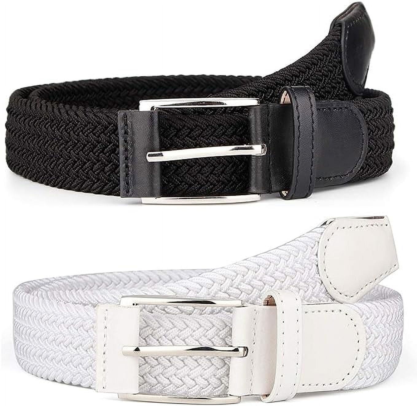 Braided Woven Elastic Stretch Canvas Belts for Men Women Jeans Pants ...