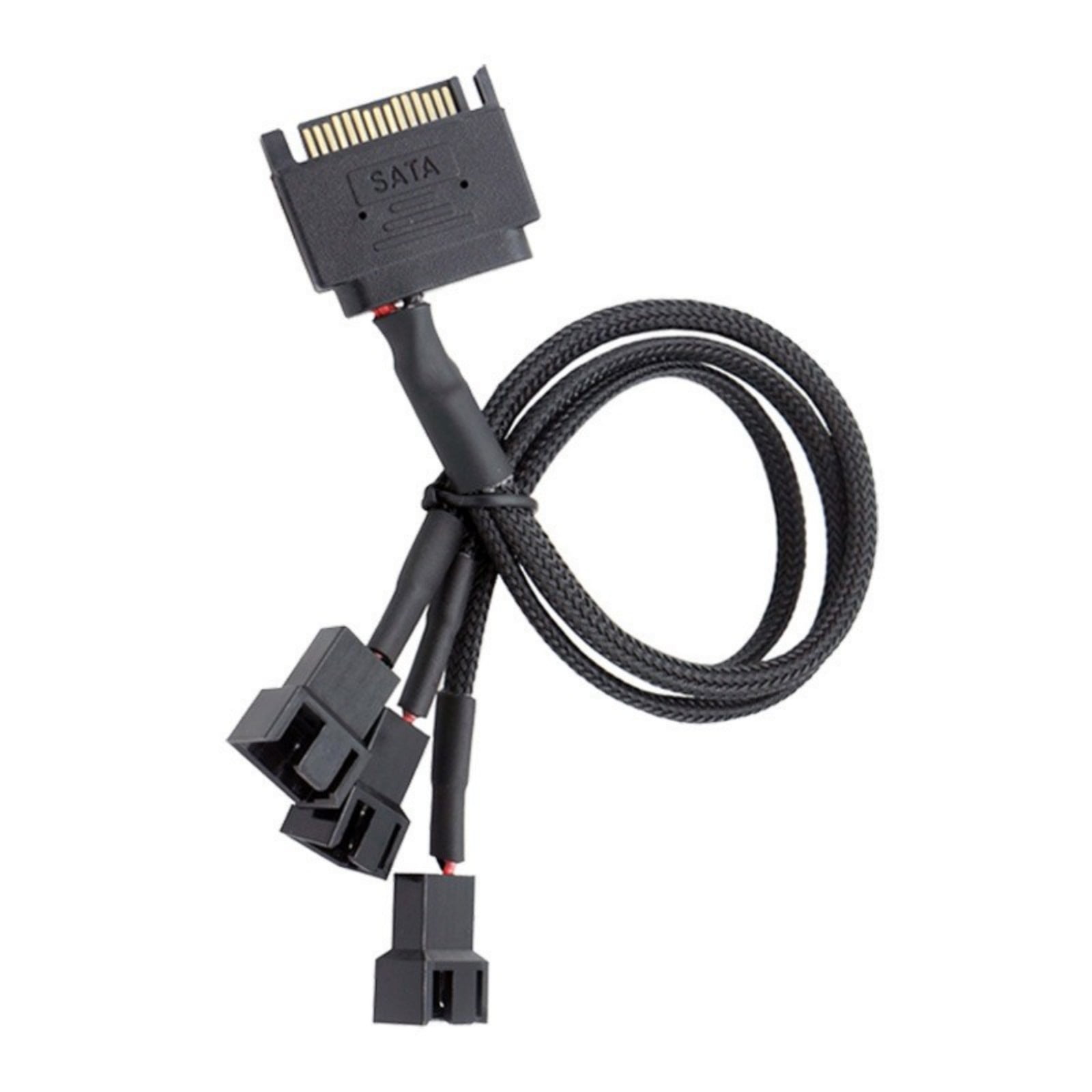 Braideds SATAs Power Cable For Multiple 4Pin Fan High Densitys Meshes ...