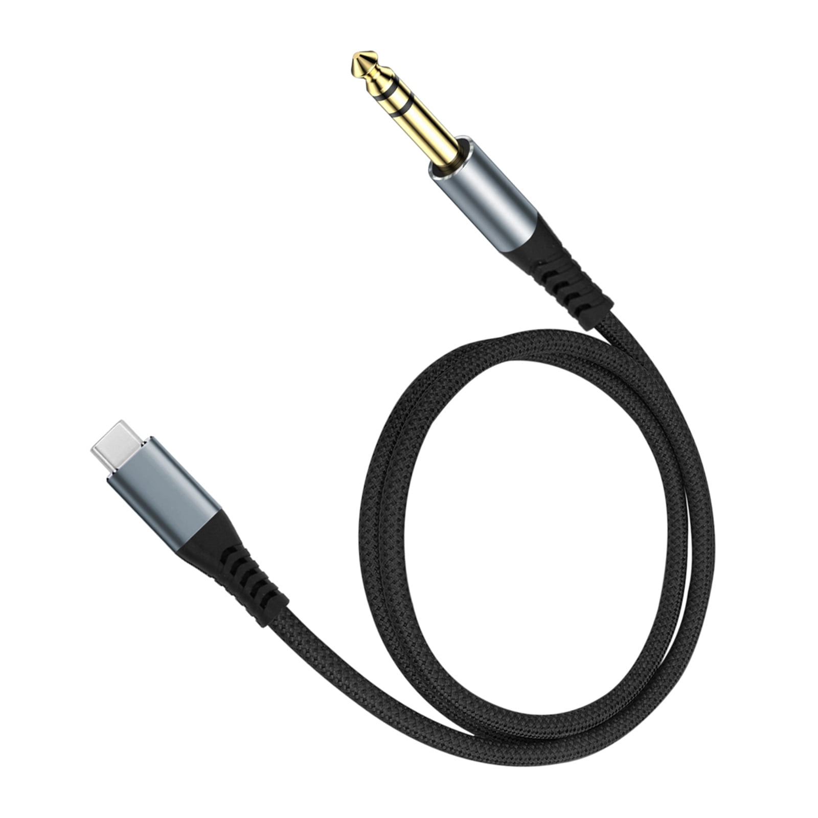 Braideds Sound Cable Type C to 1/4inch Gold Plateds Connectors and ...