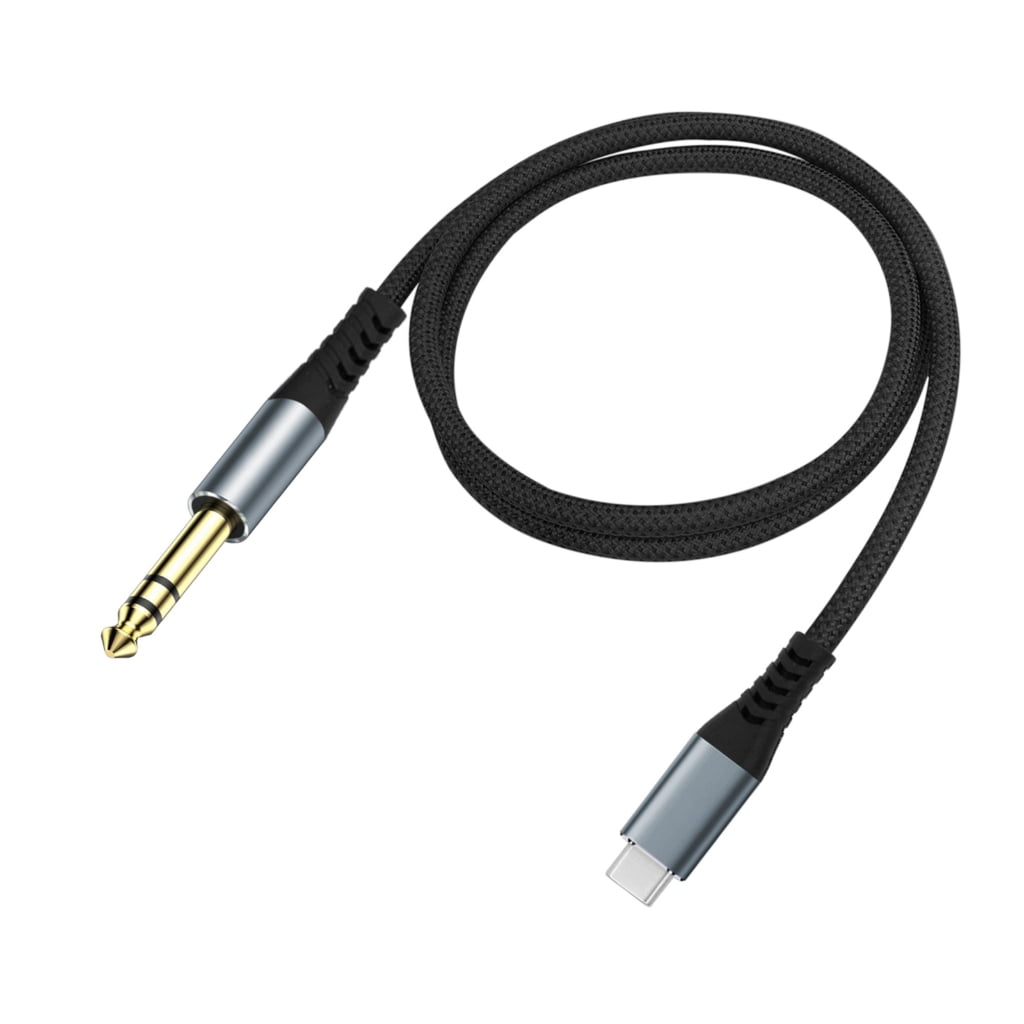 Braideds USB C to 6.35mm Sound Cord 24K Gold Plateds Interfaces and ...