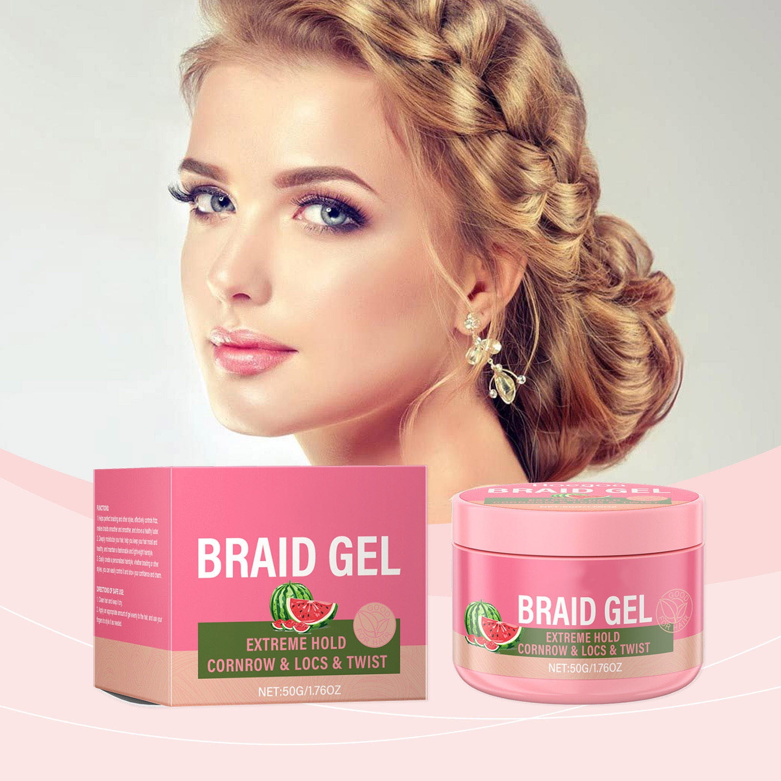 Braiding Gel Extra Hold -Great For Braids,Twist, Locs & Smooth Edges ...