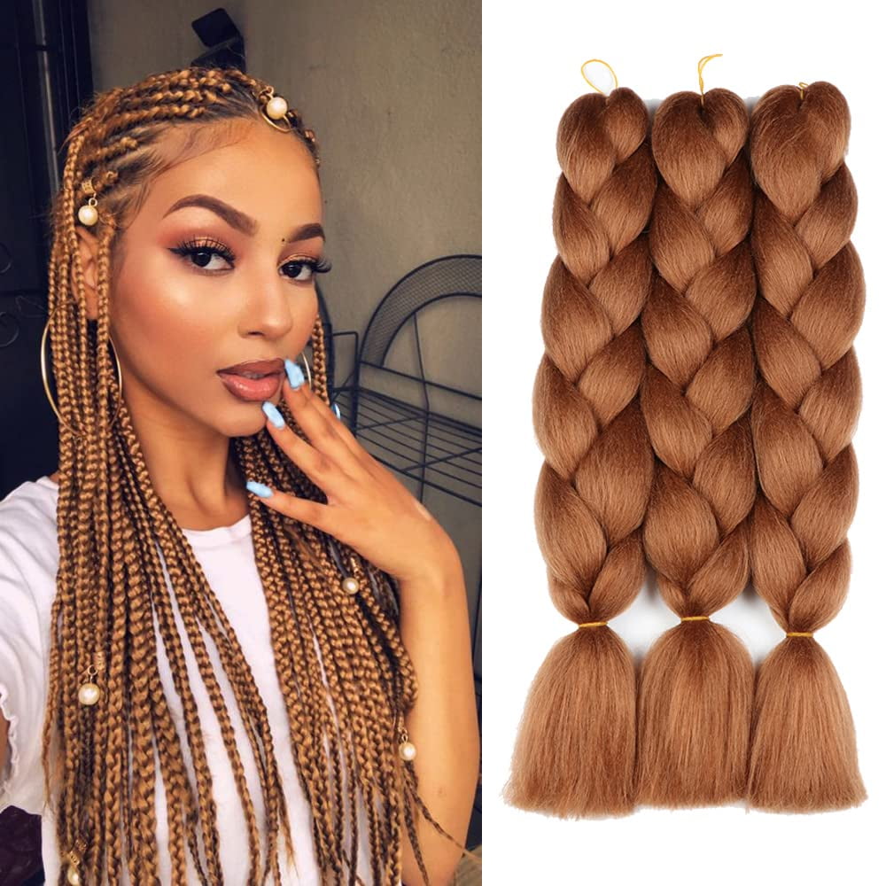 Braiding Hair Extensions 24inch 3pcs/lot Professional Synthetic Fiber ...