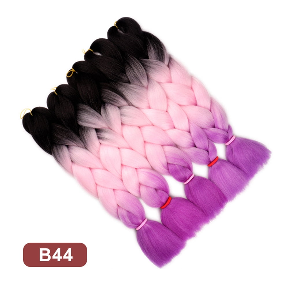 Braiding Hair Extensions Jumbo Braids Synthetic Hair Style Colorful Wig ...