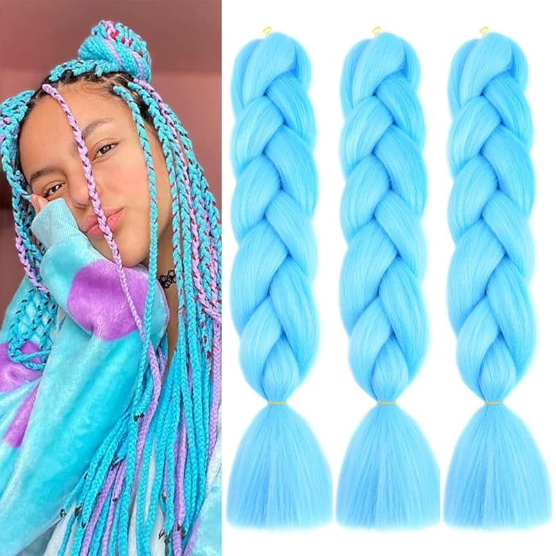 Braiding Hair Extensions for Women 6 Packs 100g/Pack 24Inch High ...