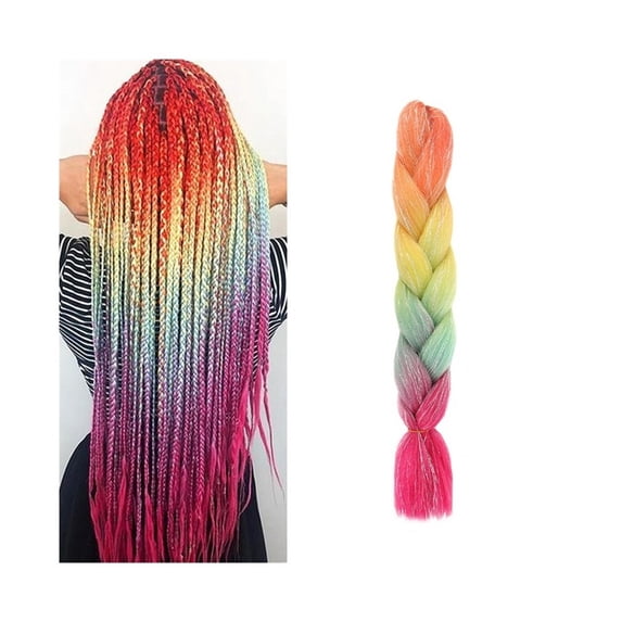 Braiding Hair Extensions for Women Ombre Jumbo Synthetic Braiding Hair ...
